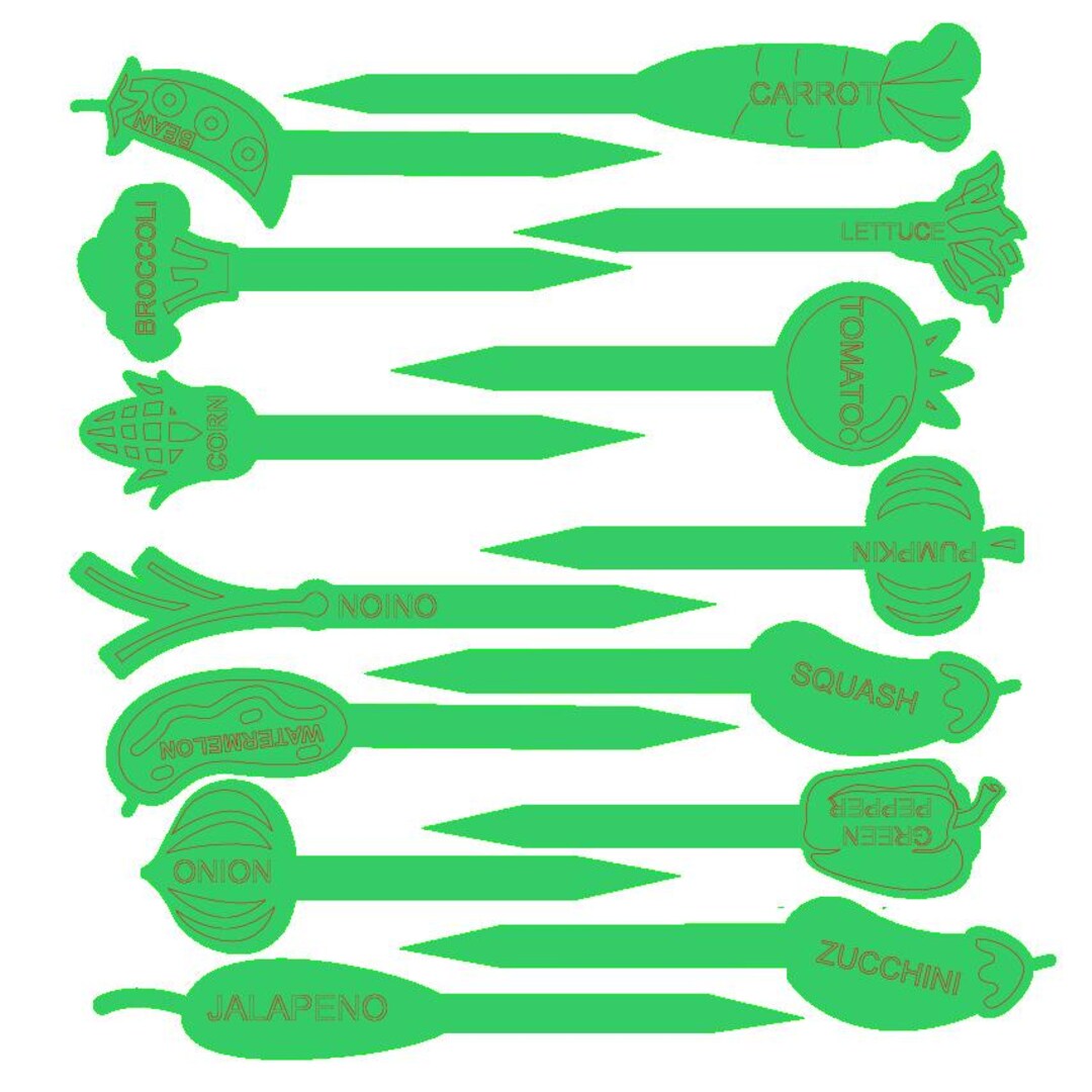 Digital Garden Stake File for Laser Cutting and Engraving - Etsy