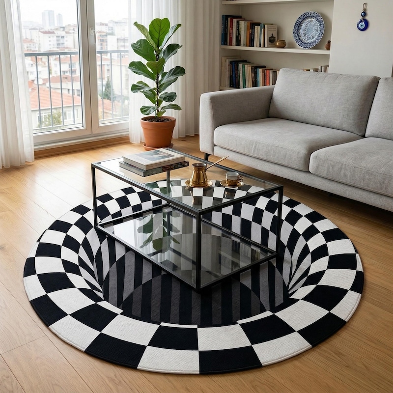 Hole in Floor Optical Illusion Rug - Etsy