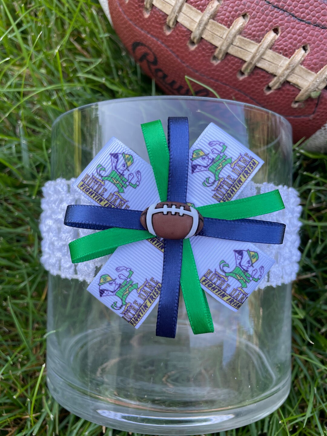 Notre Dame Fightin' Irish Headband or Hair Bow Notre Dame Brooch Pin - Etsy