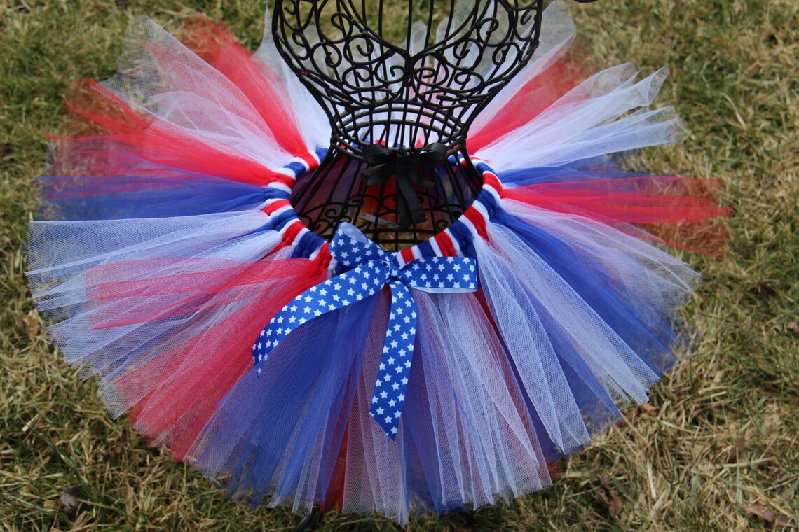 USA tutu Red White and Blue tutu petty skirt 4th of July | Etsy