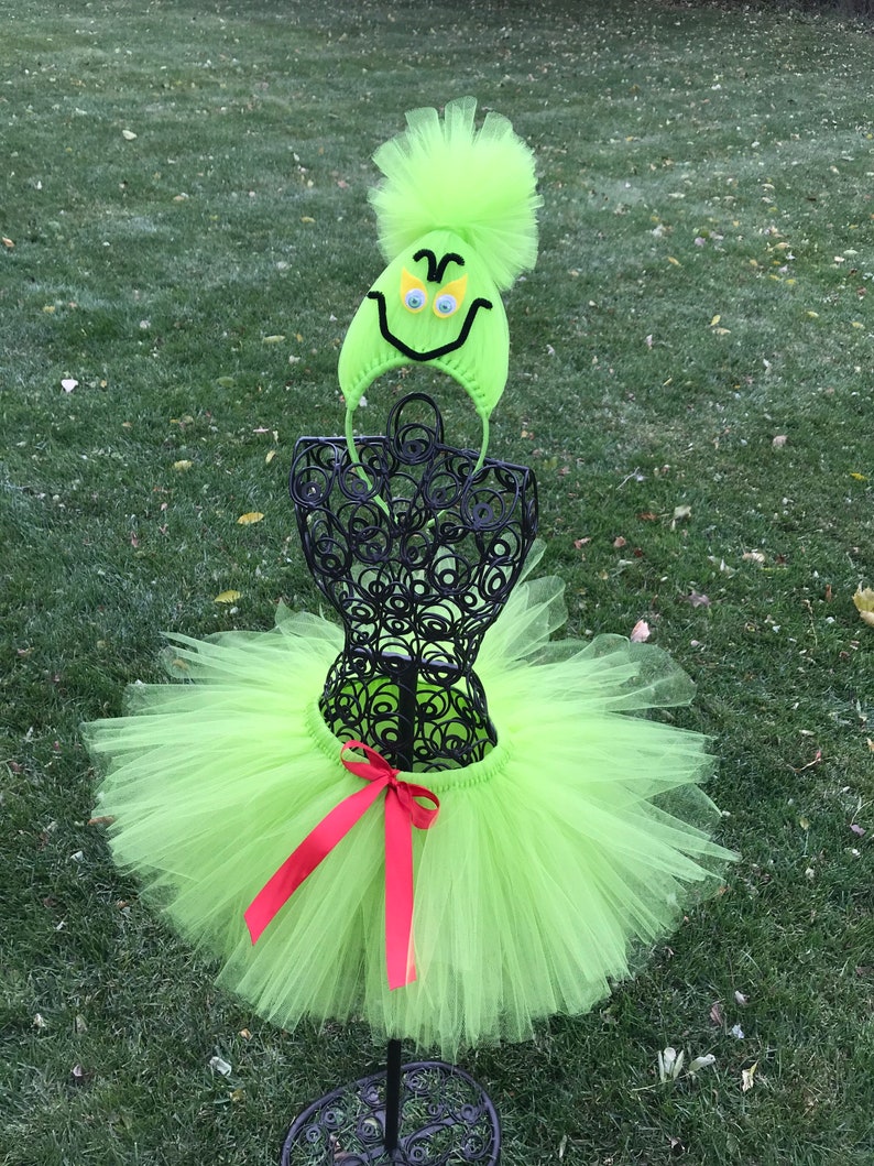 Grinch Inspired Tutu and Headband Grinch Hair Headband Tutu - Etsy