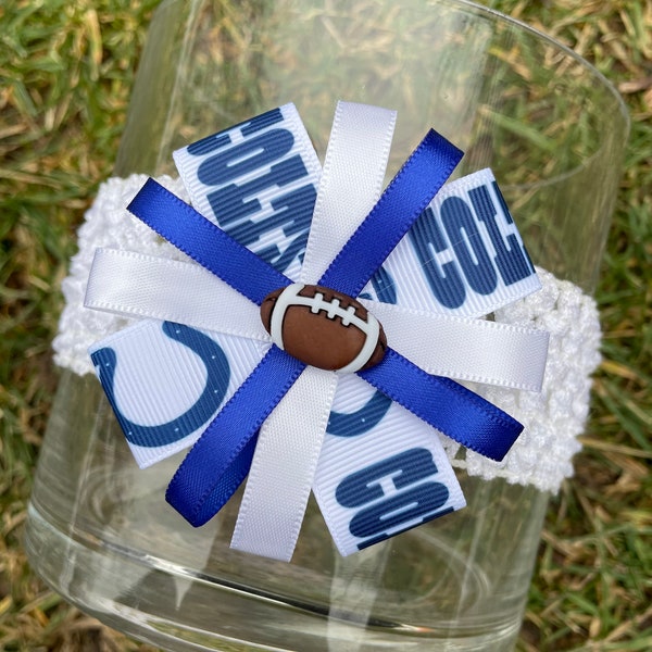 Colts Hair Bow - Etsy