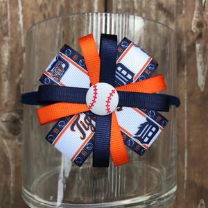 Detroit Tigers Baseball Hair Bow Headband Tigers Bow Detroit Tigers ...