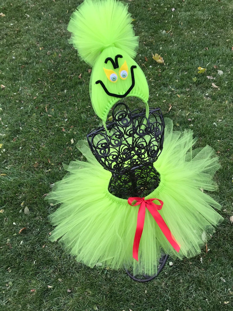 Grinch Inspired Tutu and Headband Grinch Hair Headband Tutu - Etsy