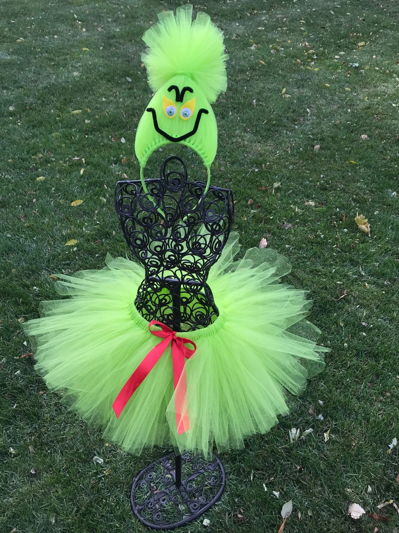 Grinch Inspired Tutu and Headband Grinch Hair Headband Tutu - Etsy