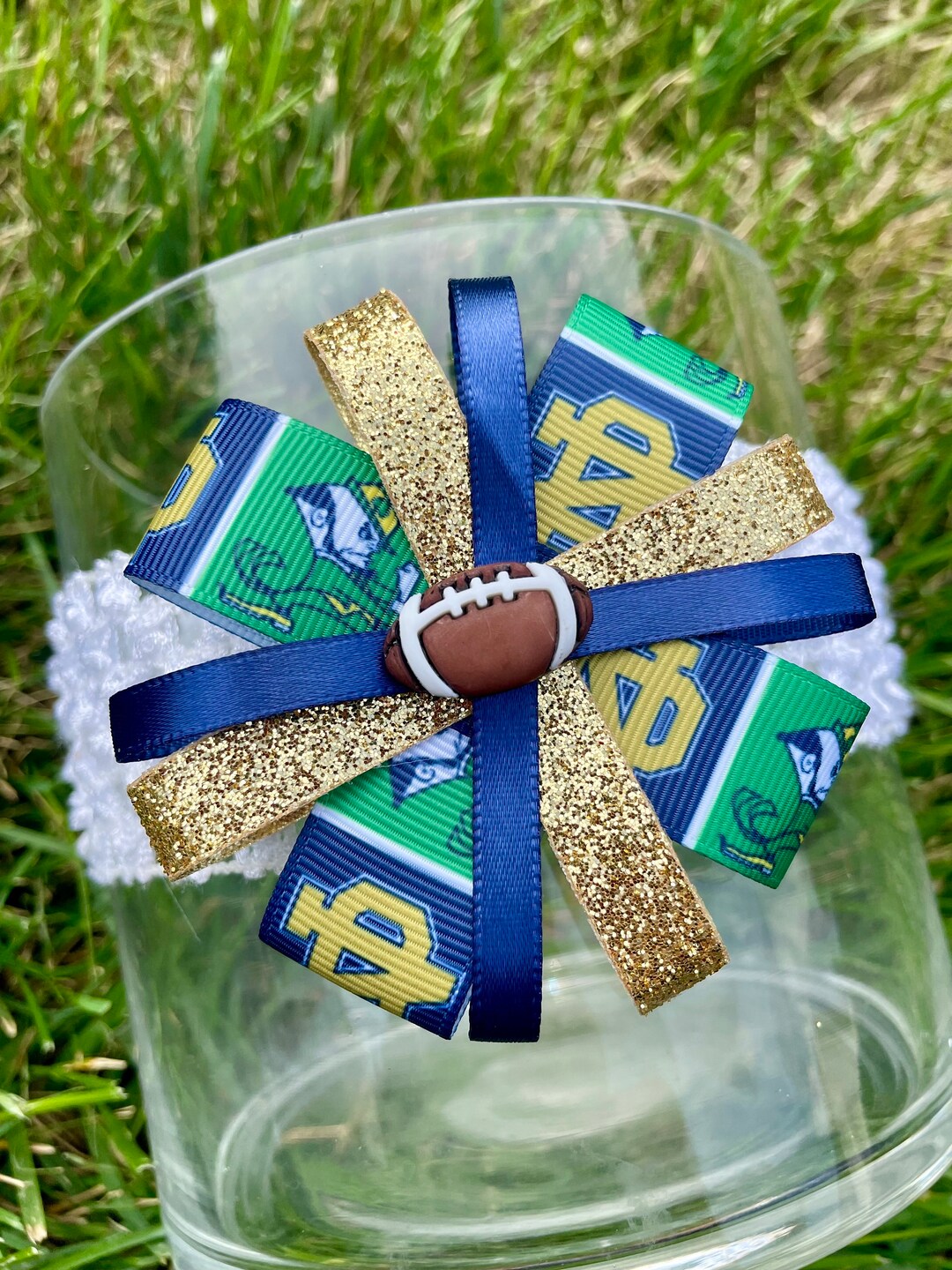 Notre Dame Fightin' Irish Headband or Hair Bow Notre Dame Brooch Pin - Etsy