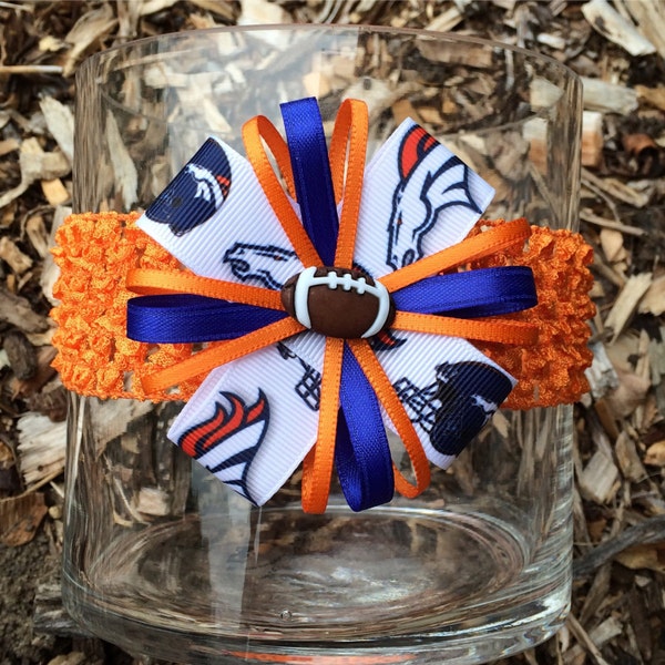 Broncos Hair Bow - Etsy