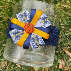 Michigan Wolverines Headband or Hair Bow University of Michigan ...