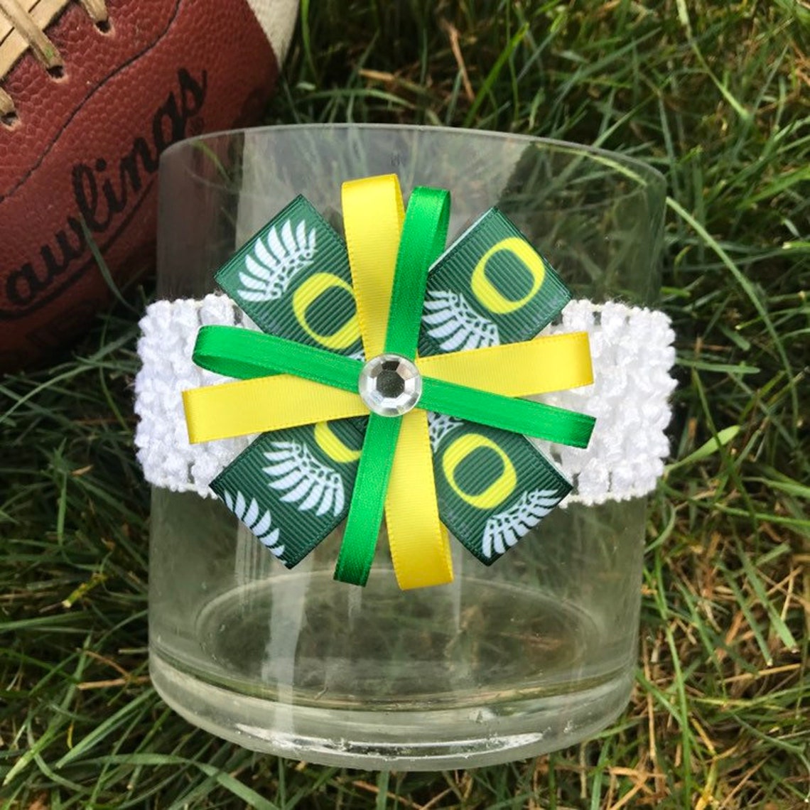 Oregon Ducks Hair Bow Headband oregon ducks baby bow Oregon | Etsy