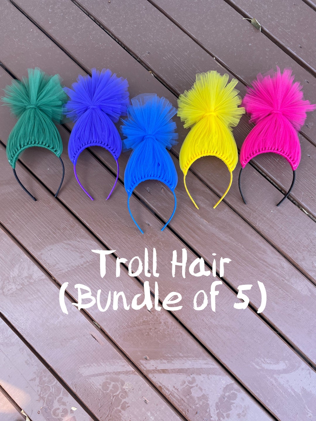 Trolls Inspired Wigs (bundle of 5) Trolls Party Favors Troll Wig Troll ...