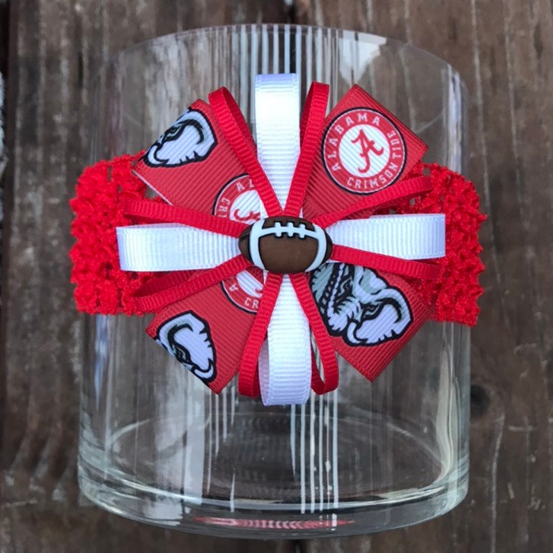 ALABAMA CRIMSON TIDE Hair Bow or Headband Bama Hair Bow Bama - Etsy