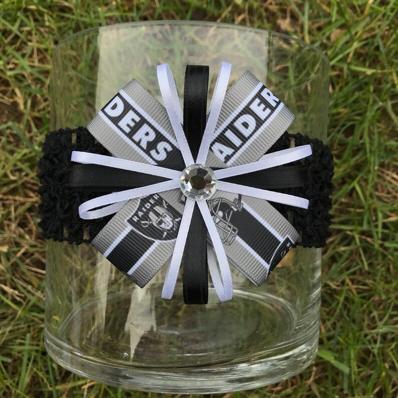 Raiders Headband or Hair Bow Raiders Hair Bow Raiders Ribbon - Etsy