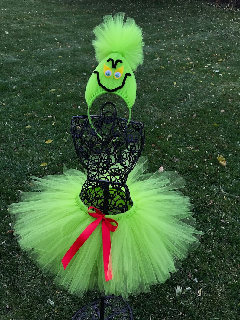 Grinch Inspired Tutu and Headband Grinch Hair Headband Tutu - Etsy