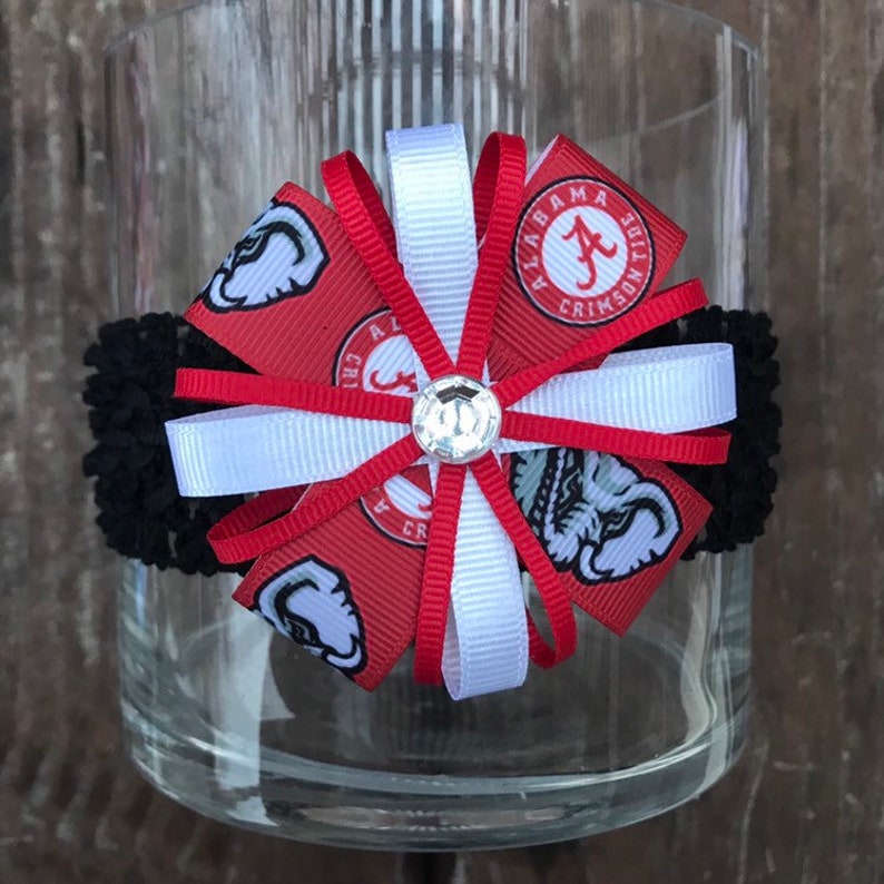 ALABAMA CRIMSON TIDE Hair Bow or Headband Bama Hair Bow Bama - Etsy