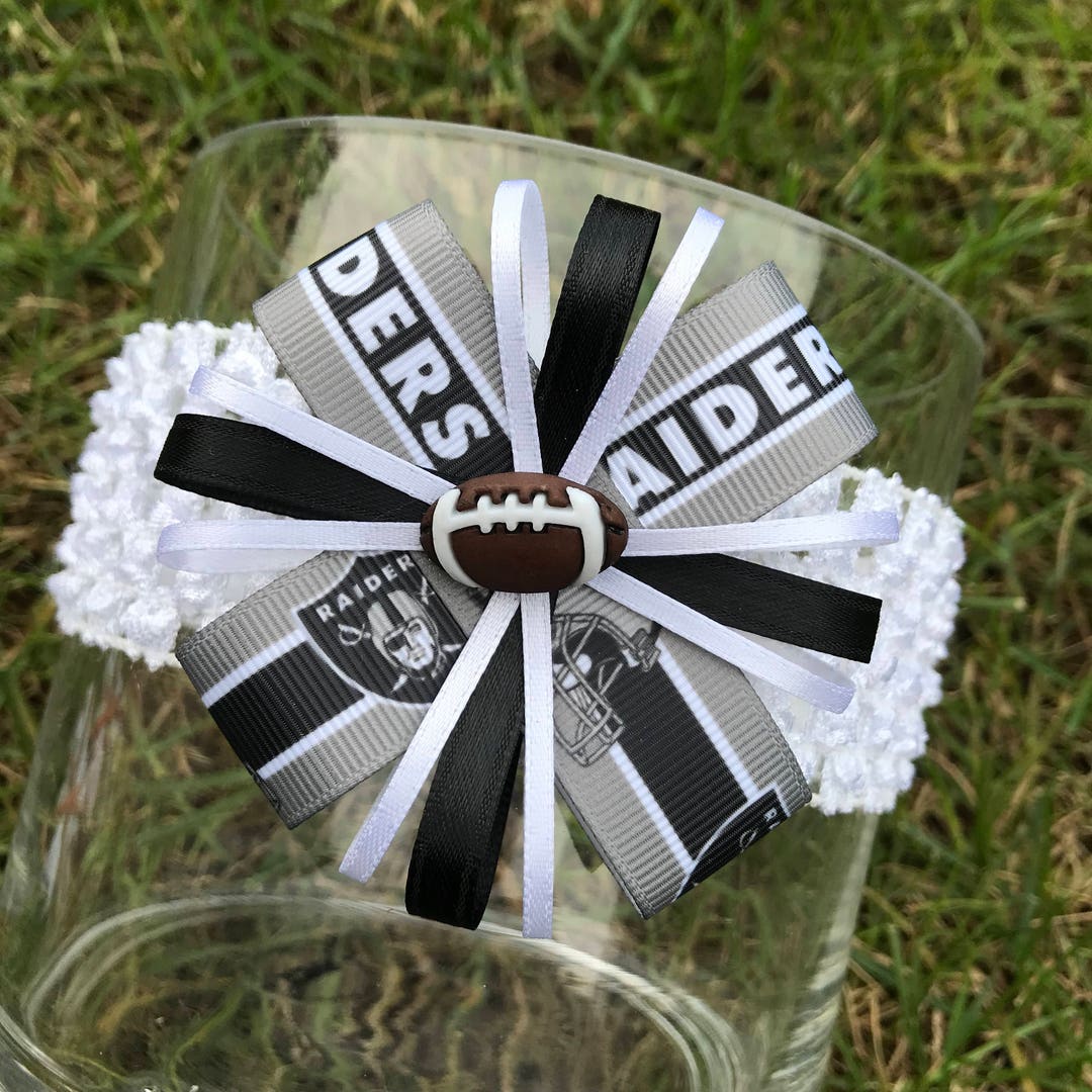 Raiders Headband or Hair Bow Raiders Hair Bow Raiders Ribbon Bow Las ...