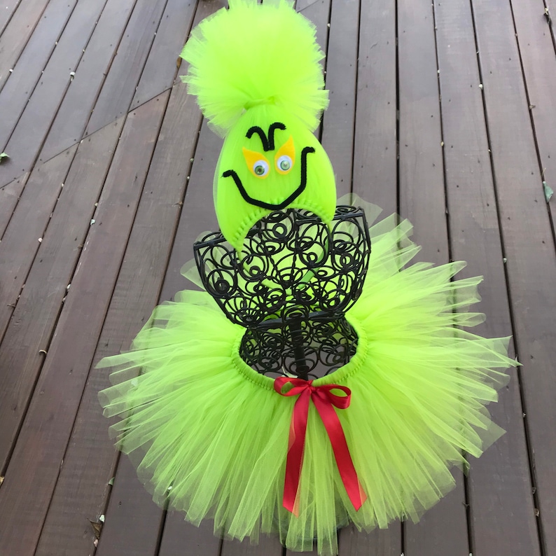 Grinch Inspired Tutu and Headband Grinch Hair Headband Tutu - Etsy