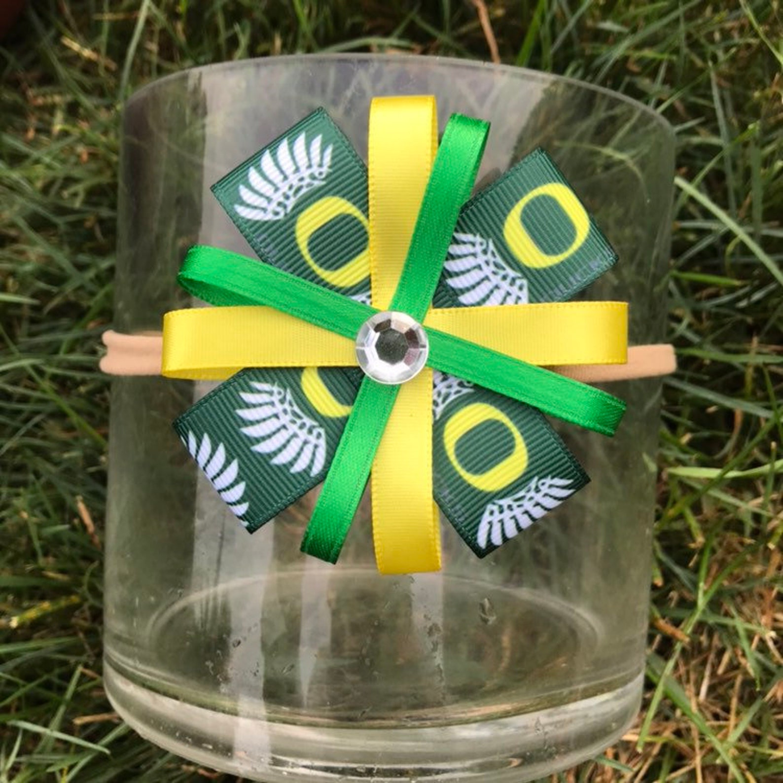 Oregon Ducks Hair Bow Headband oregon ducks baby bow Oregon | Etsy