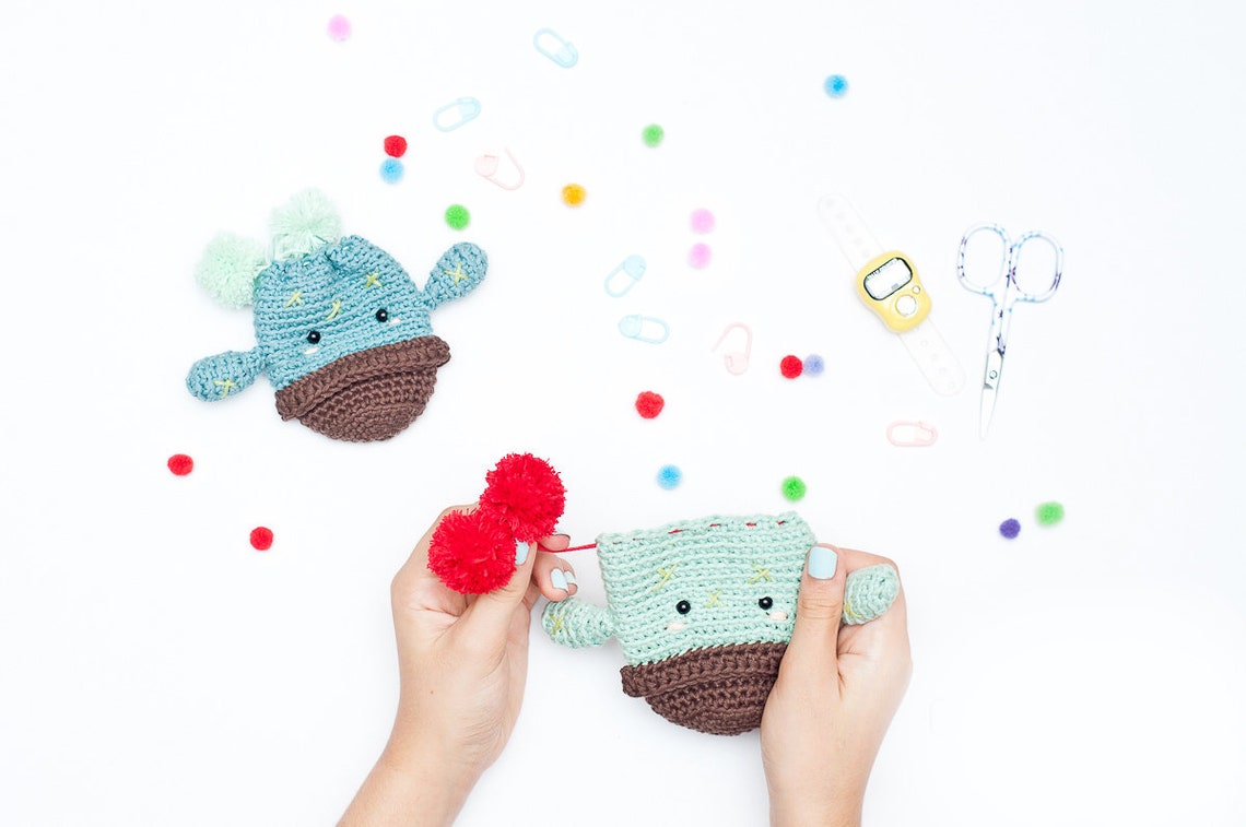 Patrón Amigurumi Monedero Cactus Patrón En ESPAÑOL De | Etsy