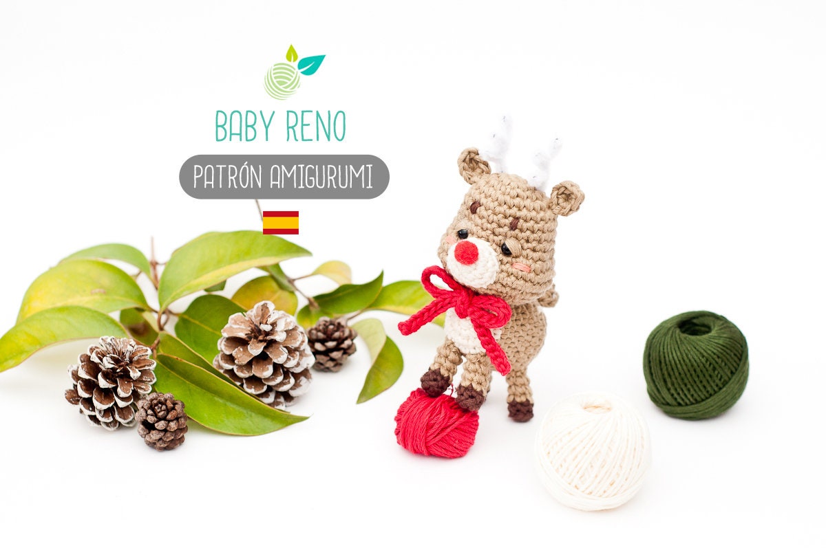 Patrón Amigurumi Baby Reno- Patrón En ESPAÑOL De Ganchillo, PDF ...