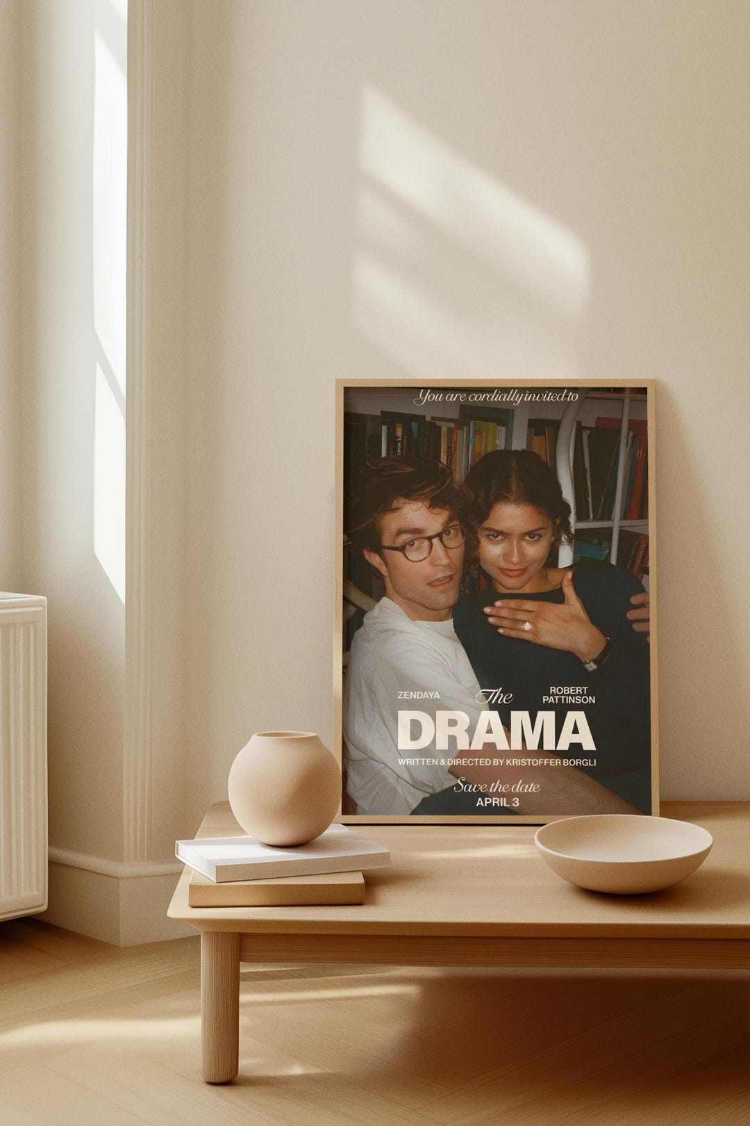 The Drama Movie Poster | A24 Film Wall Art Print | Zendaya & Pattinson ...