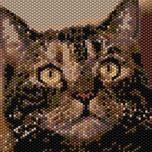 Orange Longhair Cat Tapestry Peyote Bead Pattern Cat Wall Art - Etsy