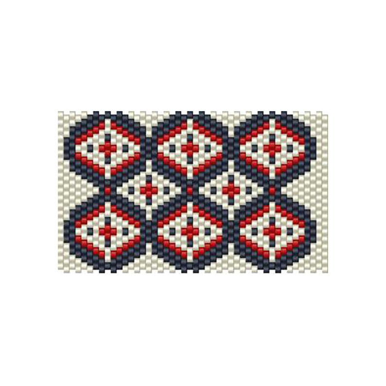 Geometric 2 Pen Wrap Peyote Seed Beading Pattern Miyuki - Etsy