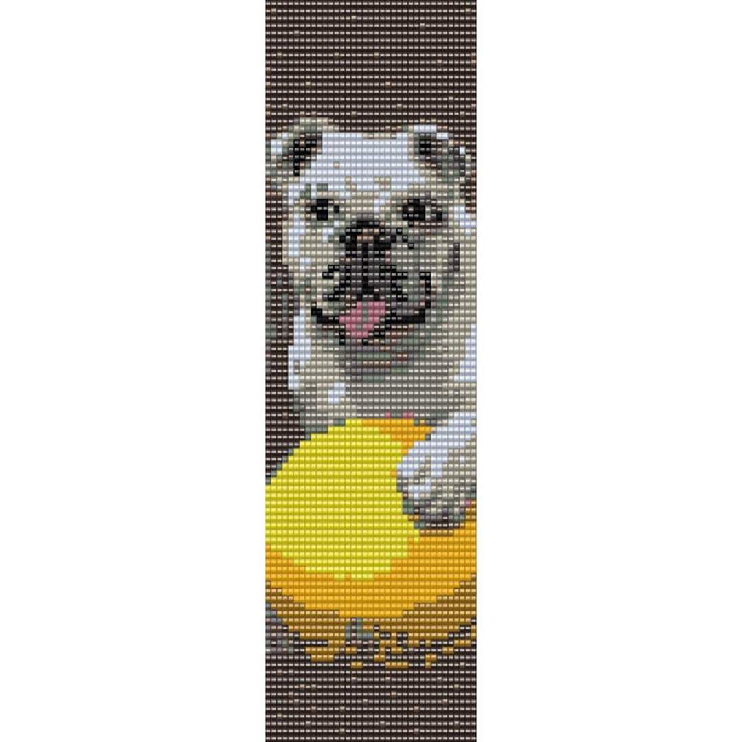 Bulldog Loom Bead Pattern, Bracelet Cuff, Bookmark, Seed Beading ...