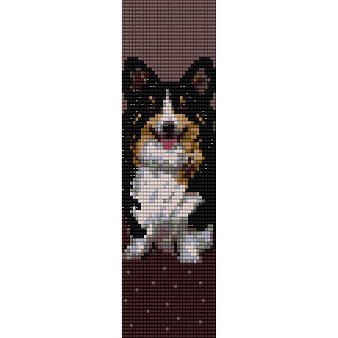 Corgi Tricolor Loom Bead Pattern, Dog Bracelet Pattern, Bookmark ...