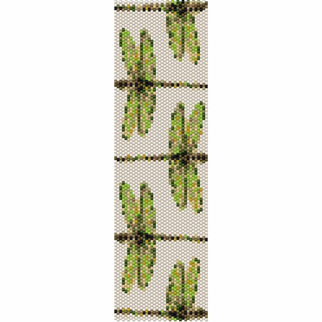 Dragonflies Peyote Bead Pattern, Bracelet Cuff, Bookmark, Seed Beading ...