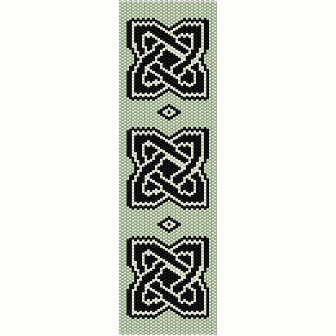 Celtic Knots Peyote Bead Pattern, Bracelet Cuff, Seed Beading Pattern ...