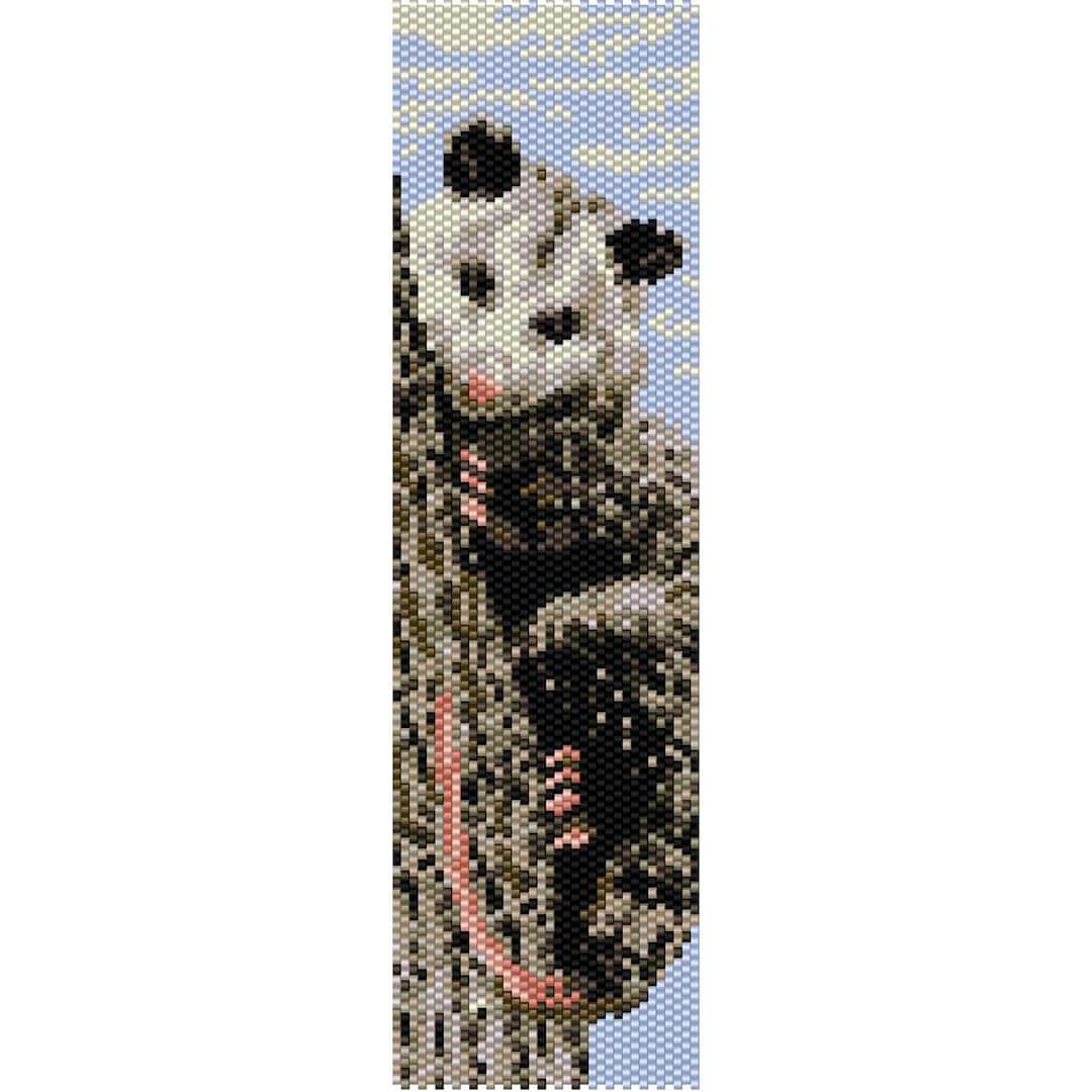 Opossum Peyote Bead Pattern, Bracelet Pattern, Bookmark Pattern, Seed ...