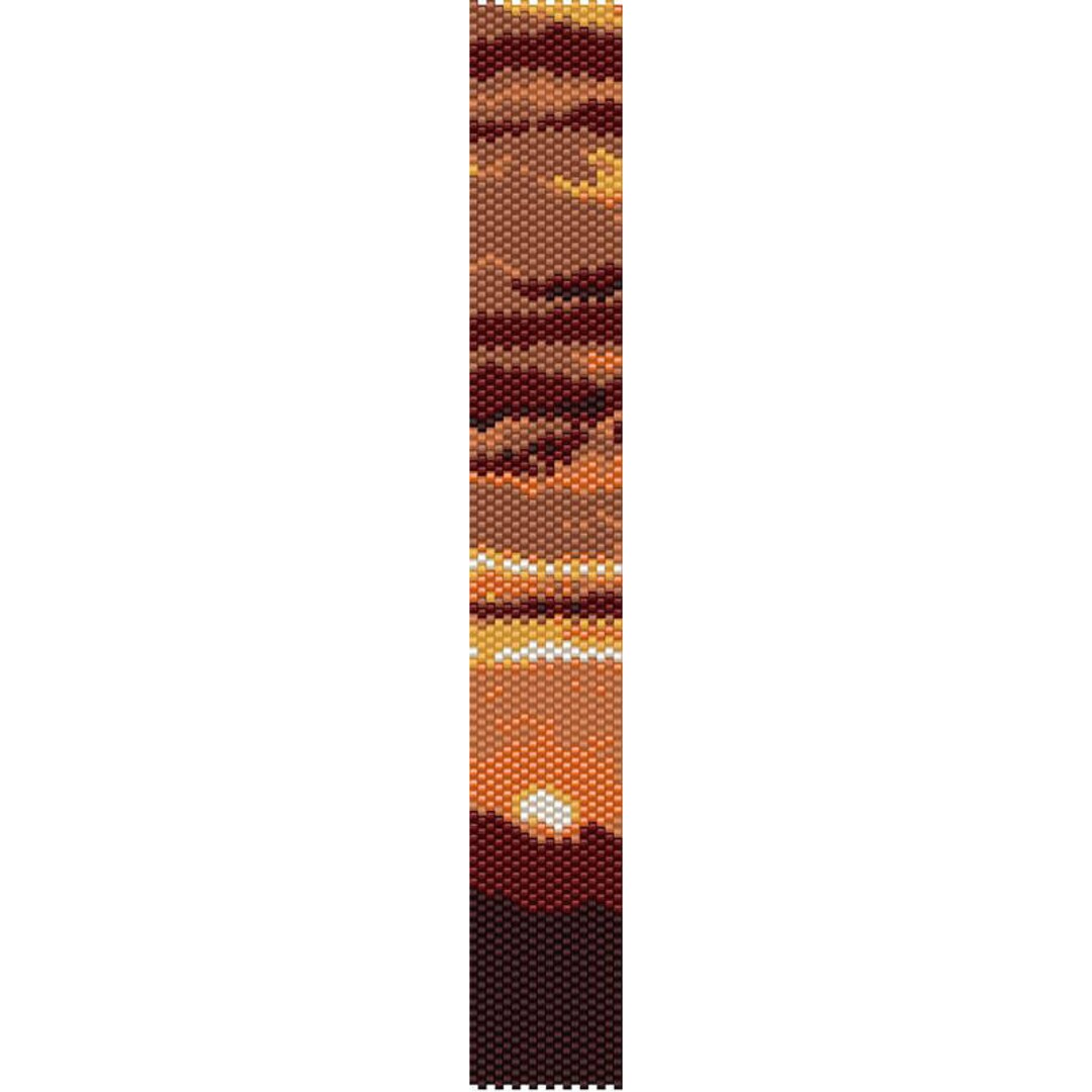 Sunset Peyote Bead Pattern, Bracelet Cuff Pattern, Bookmark Pattern ...