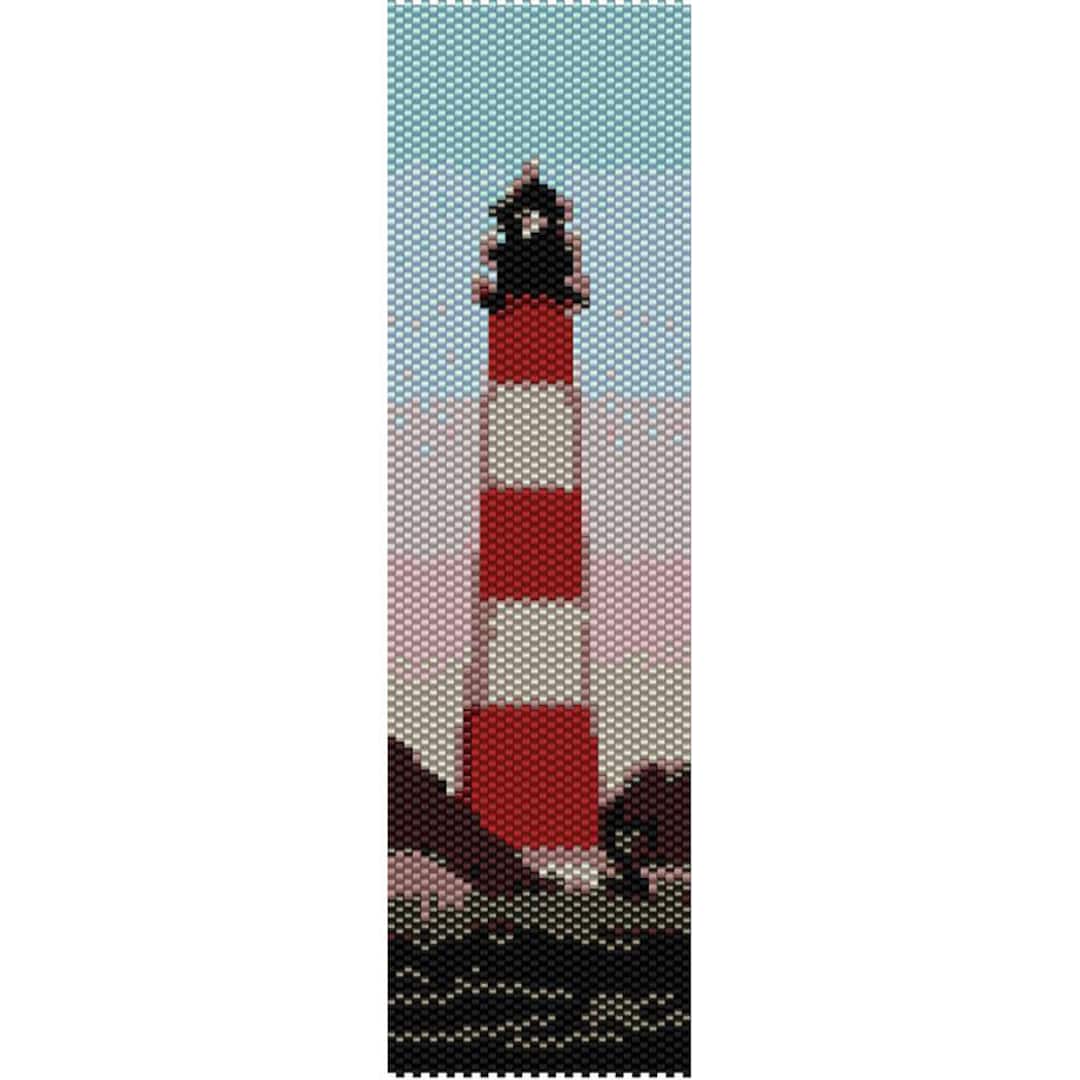Lighthouse Peyote Bead Pattern, Bracelet Cuff, Bookmark, Seed Beading ...