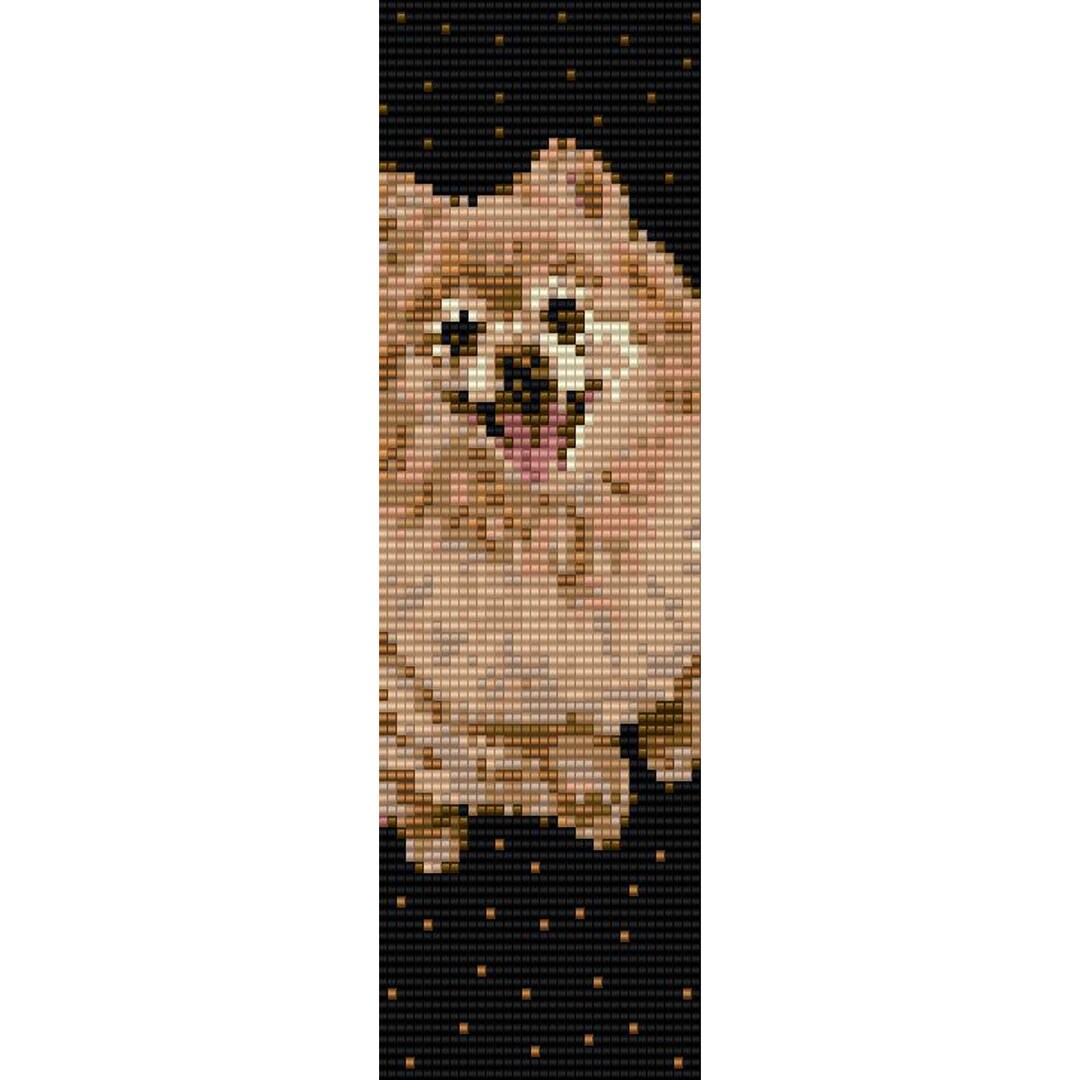 Pomeranian Dog Loom Bead Pattern, Dog Bracelet Pattern, Bookmark ...