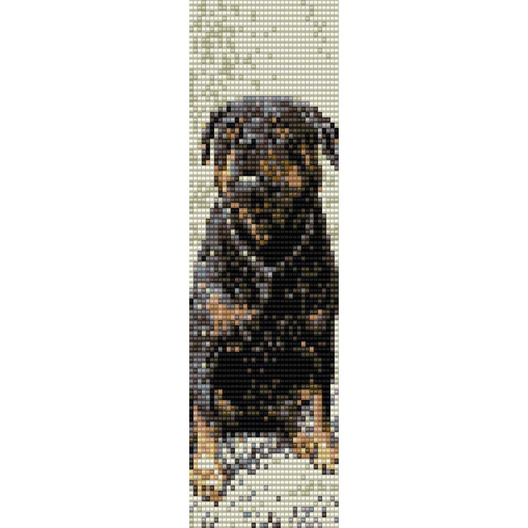 Rottweiler Dog Loom Bead Pattern, Bracelet Cuff, Seed Beading Pattern ...