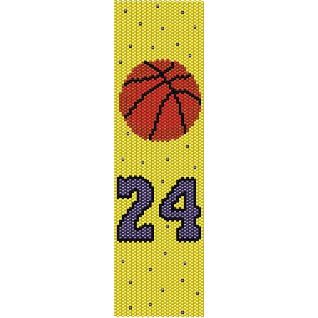 Kobe Tribute 2 Peyote Bead Pattern, Sports Bracelet Bookmark Pattern ...