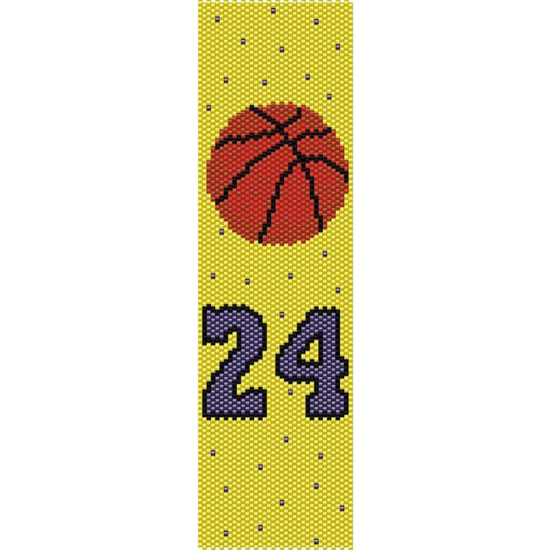 Kobe Tribute 2 Peyote Bead Pattern, Sports Bracelet Bookmark Pattern ...