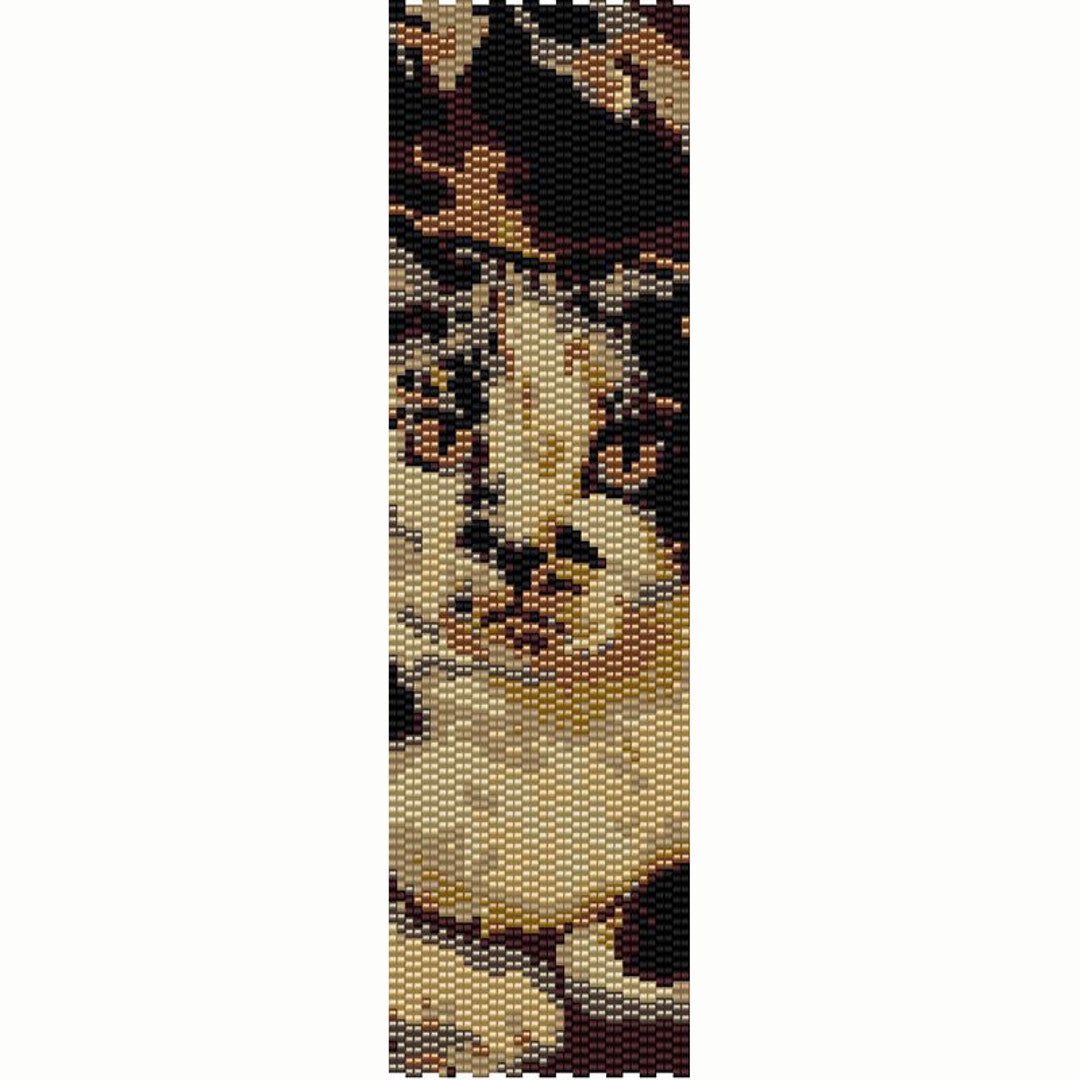Calico Cat Peyote Bead Pattern, Bracelet Cuff, Bookmark, Seed Beading ...