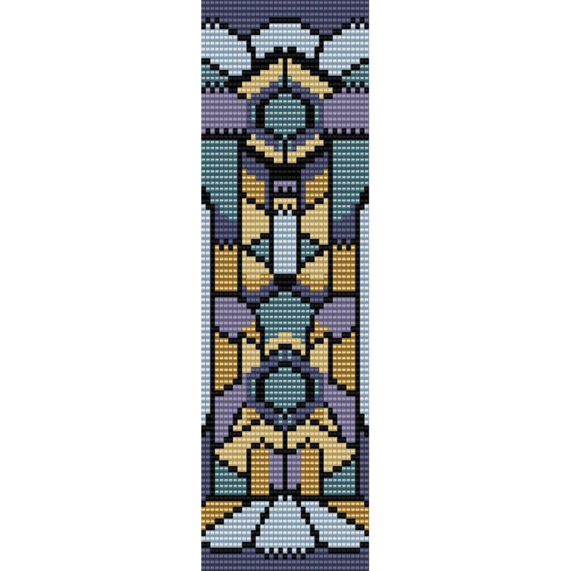 Art Deco 5 Loom Bead Pattern Bracelet Cuff Seed Beading - Etsy