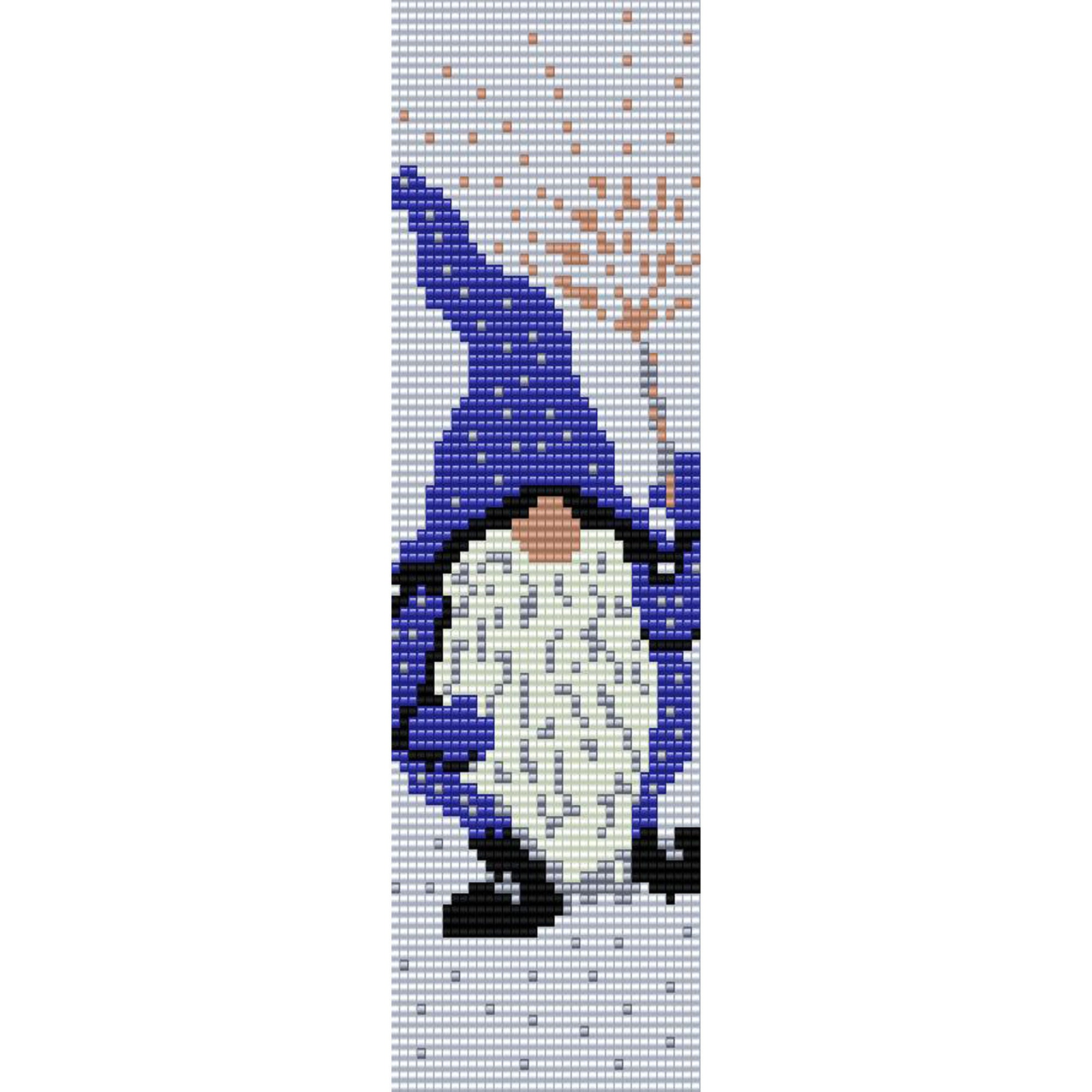 Wizard Gnome Loom Bead Pattern, Gnome Bracelet, Bookmark, Seed Beading ...