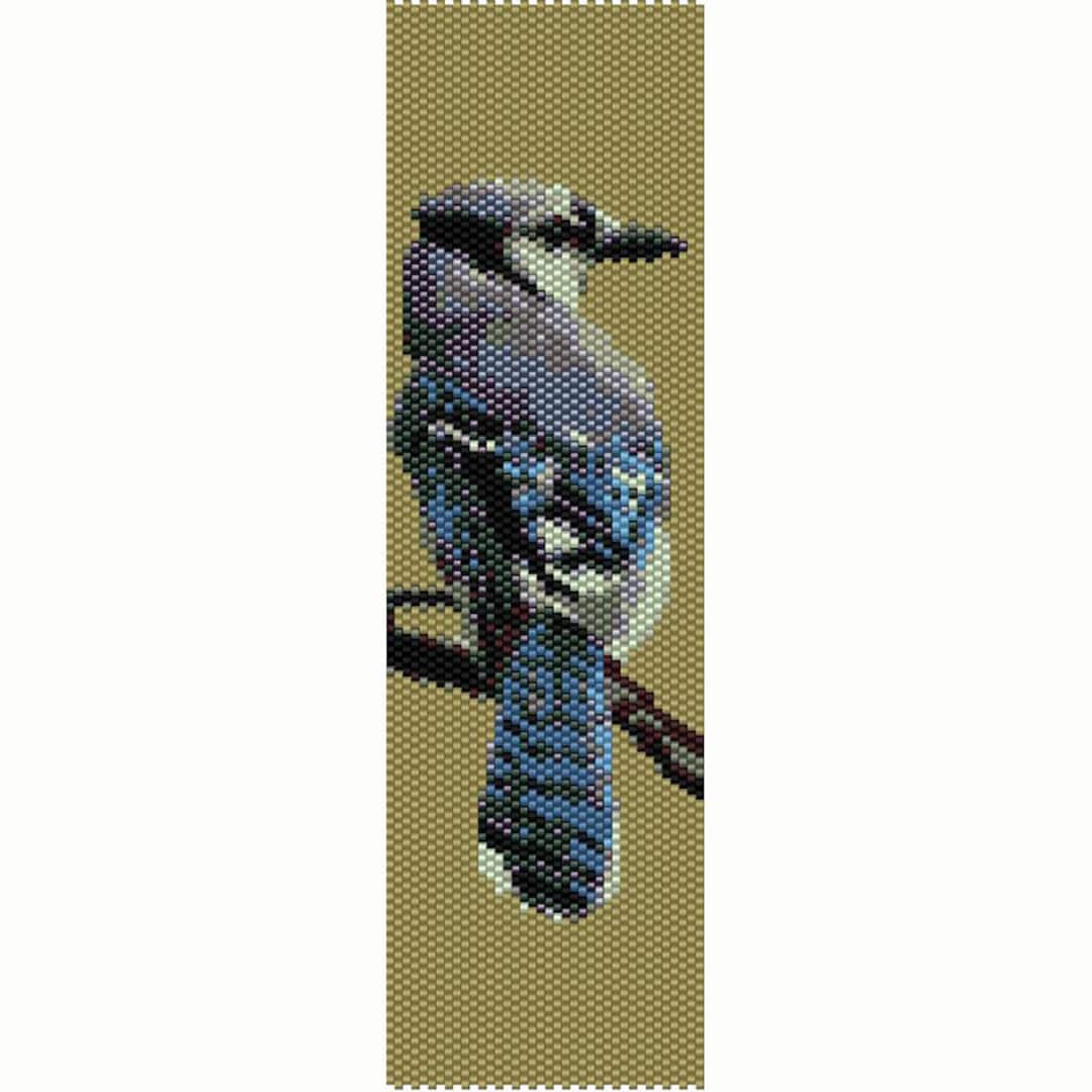 Blue Jay Bird Peyote Bead Pattern, Miyuki Delica Size 11 Beads (PDF ...
