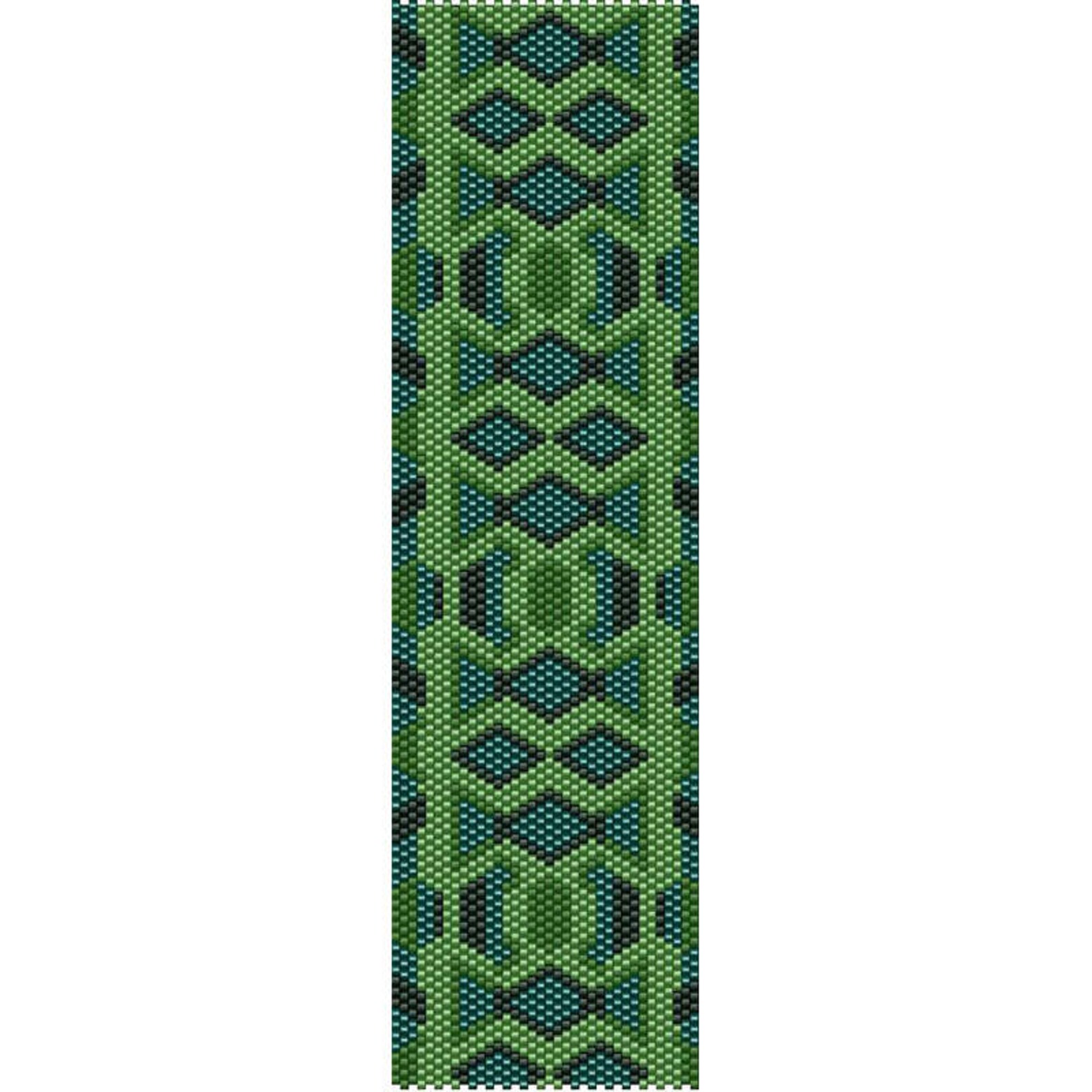 Geometric 46 Peyote Bead Pattern, Bracelet Cuff Pattern, Bookmark, Seed ...