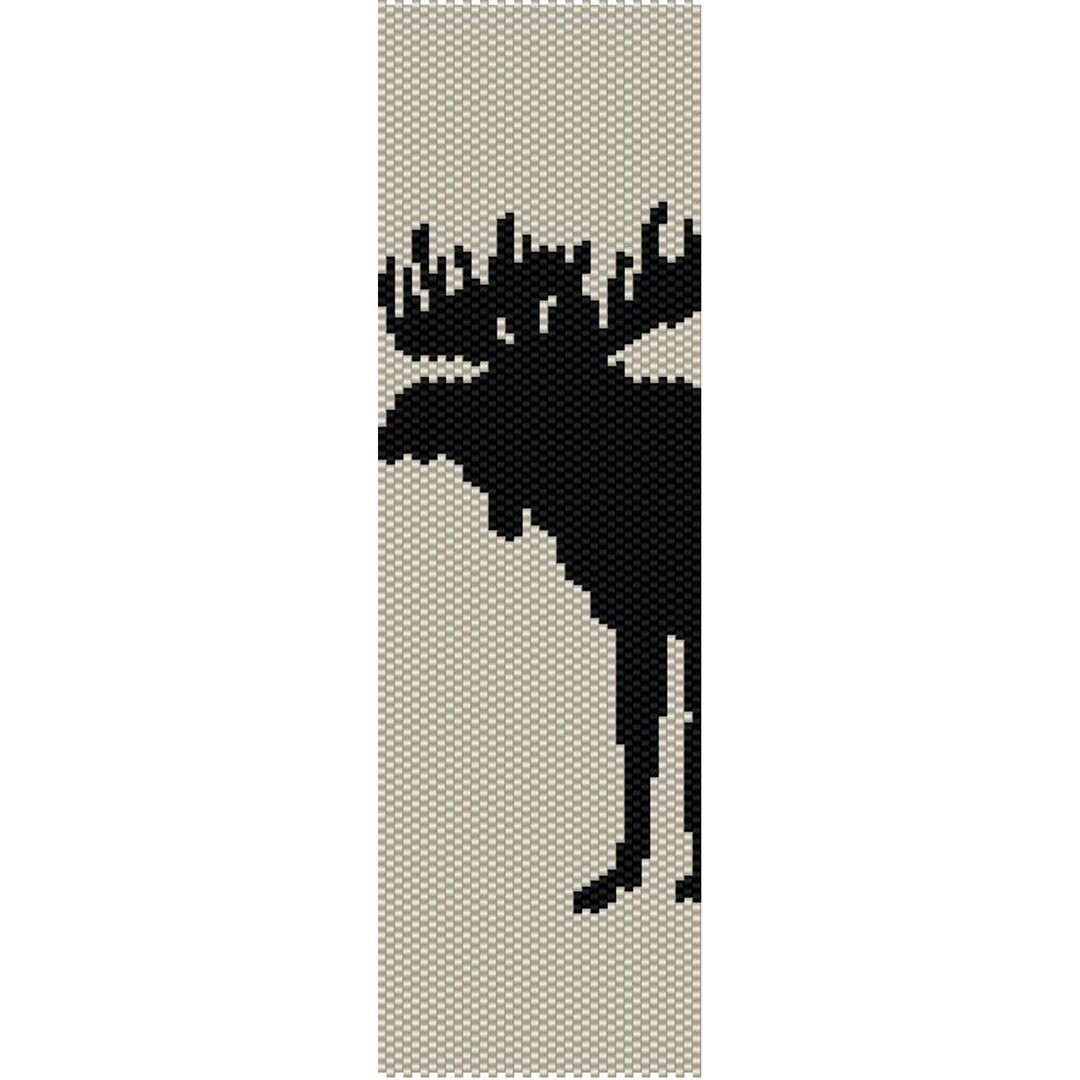 Moose 2 Peyote Bead Pattern, Bracelet or Bookmark Pattern, Seed Beading ...