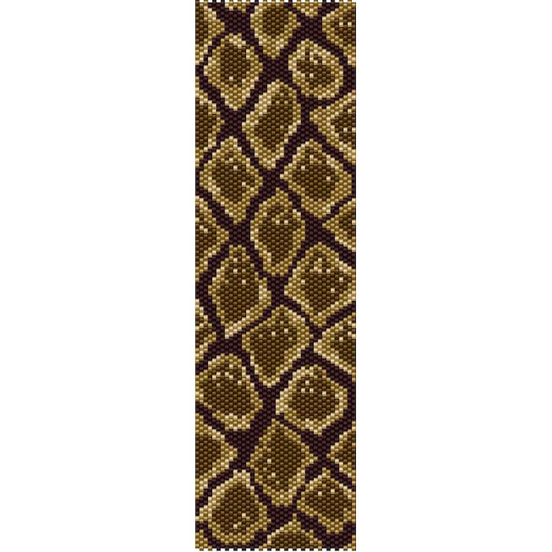 Snake Skin Print Bead Pattern Bracelet Cuff Bookmark Seed - Etsy