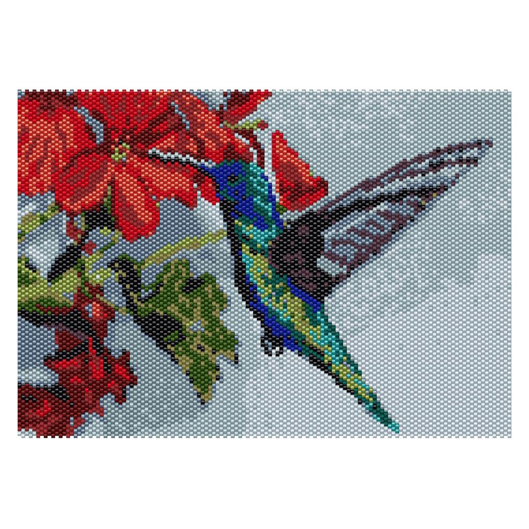 Hummingbird Tapestry Peyote Bead Pattern, Wall Art Pattern, Seed ...