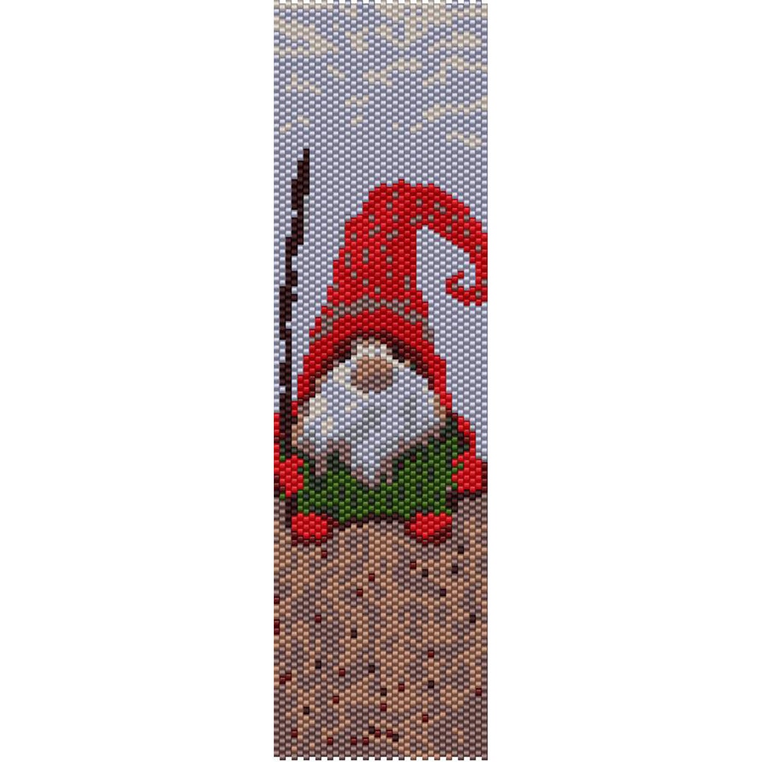 Roamin' Gnome Peyote Bead Pattern, Gnome Bracelet, Bookmark Pattern ...