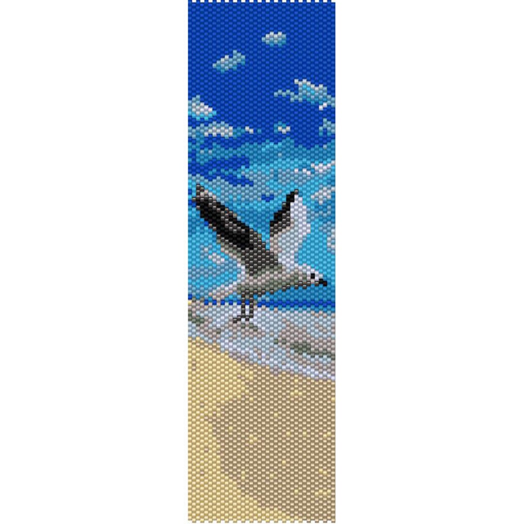 Seagull Peyote Bead Pattern, Bracelet Cuff, Bookmark, Seed Beading ...
