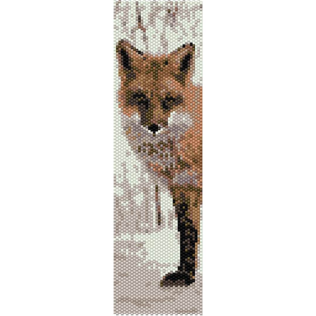 Fox Peyote Bead Pattern, Fox Bracelet Pattern, Bookmark Pattern, Seed ...
