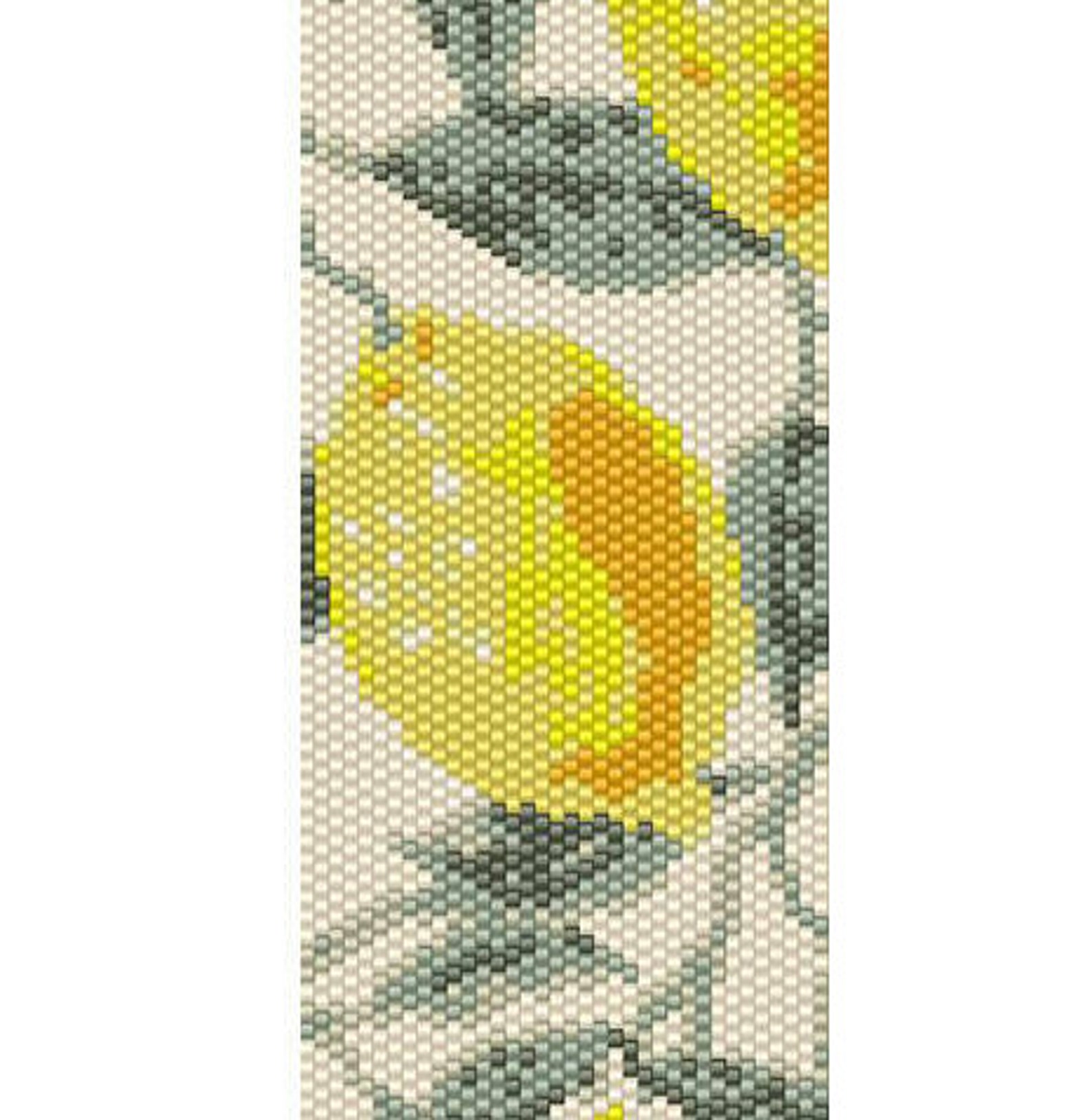 Lemons Peyote Bead Pattern Bracelet Cuff Pattern Bookmark - Etsy