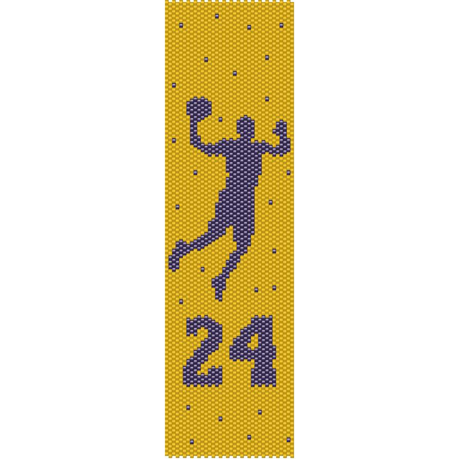 Kobe Tribute Peyote Bead Pattern, Sports Bracelet Pattern, Bookmark ...